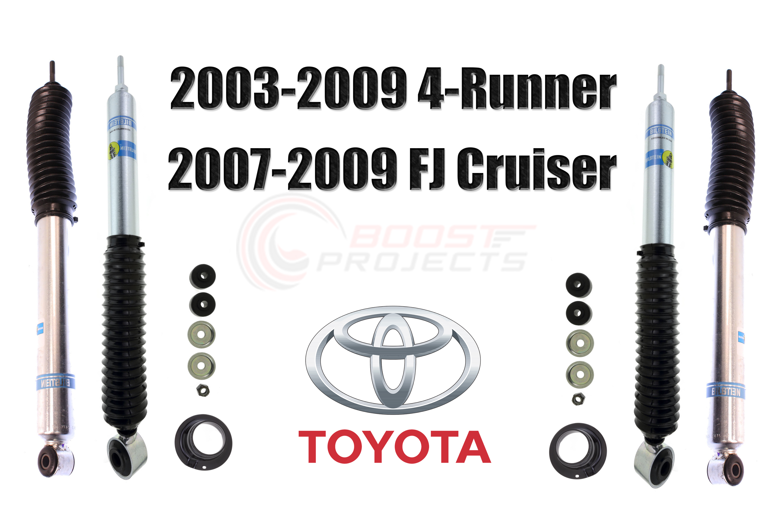 Bilstein B8 5100 Adjustable Front Shocks w/ Rear Set for 4-Runner / FJ ...