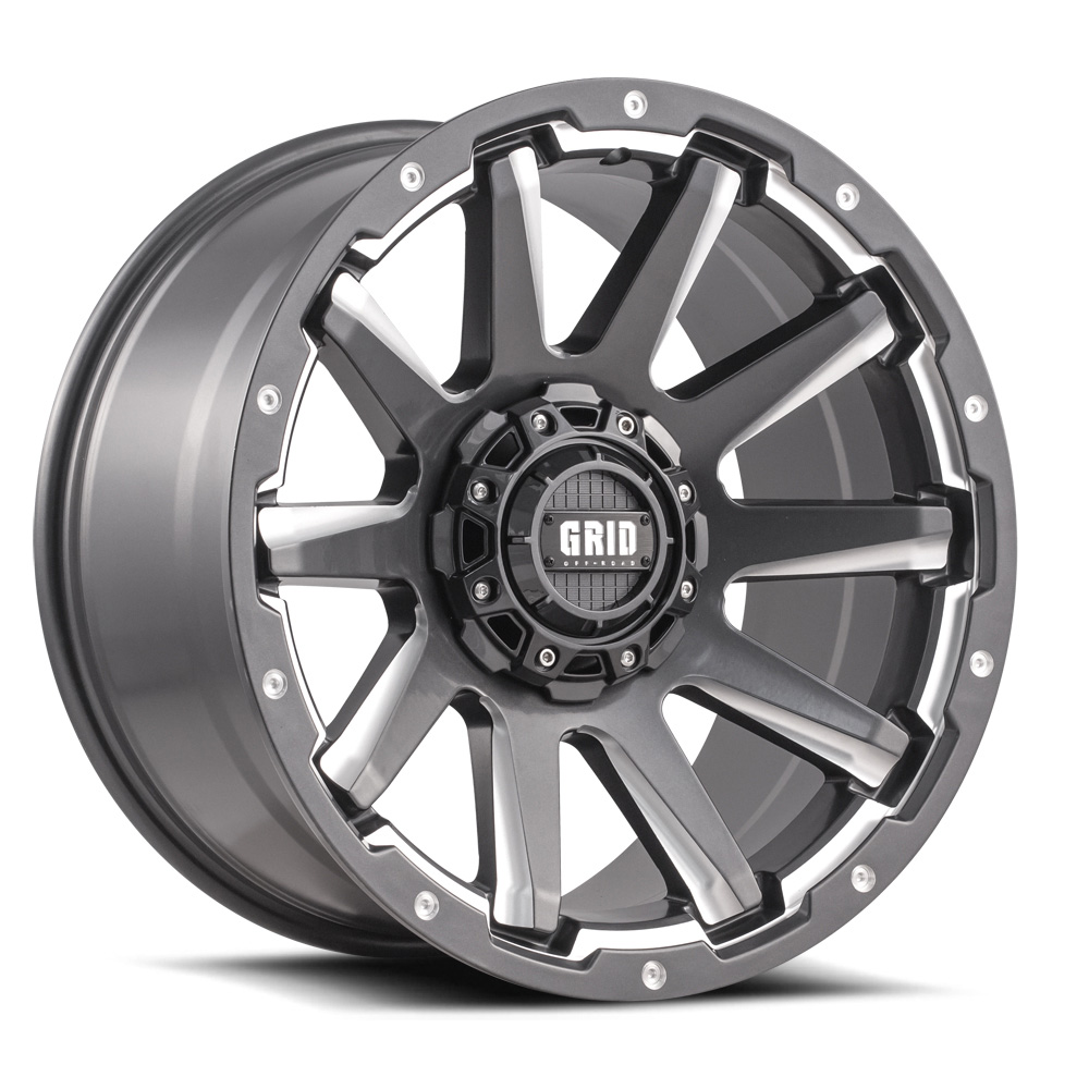 Grid Wheels GD05 Gloss Graphite Milled 20X9 Size 1 Piece Cast Wheels ...
