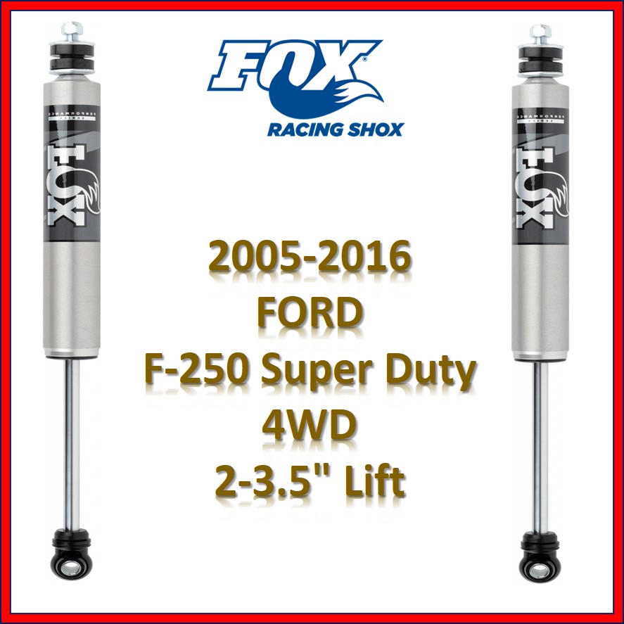 Fox 2.0 Smooth Body Front Shock Absorber For 05-16 Ford F-250 2-3.5 ...